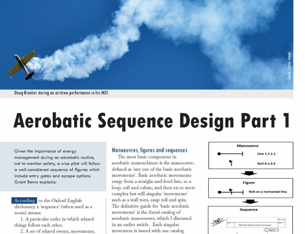 Aerobatic Sequence Design Part 2 – NZ Aerobatic Club
